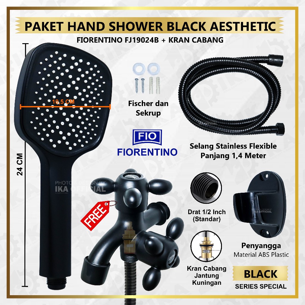 Jual Paket Shower Kamar Mandi dan Kran Shower Cabang - 1/2 Inch Stainless High Quality hemat air ...