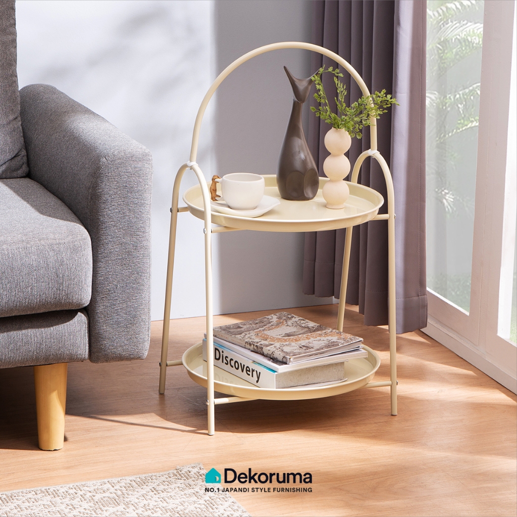 Jual Dekoruma MIRAI Side Table Beige - Meja Kecil Ruang Tamu | Shopee Indonesia