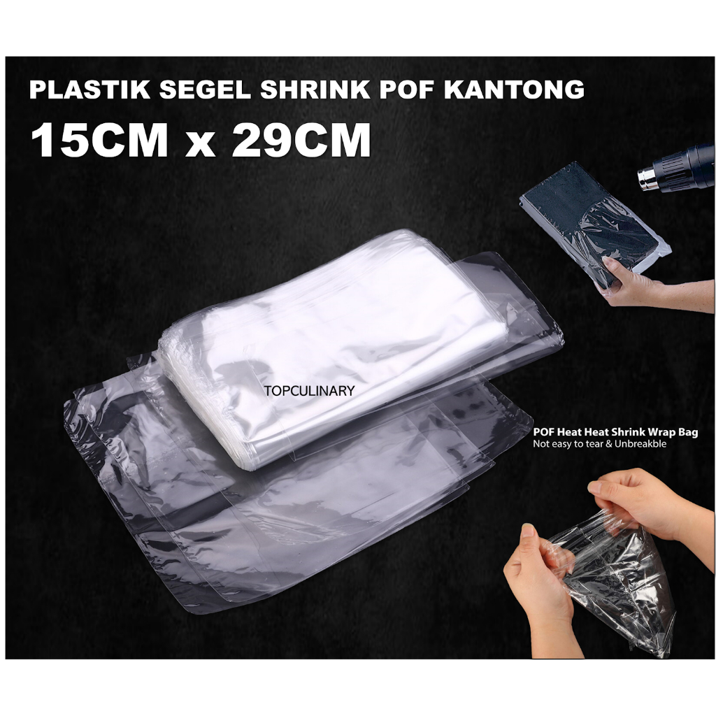Jual PLASTIK SHRINK TIPIS POF KANTONG SEGEL HP BUKU MAJALAH 15CM X 29CM | Shopee Indonesia