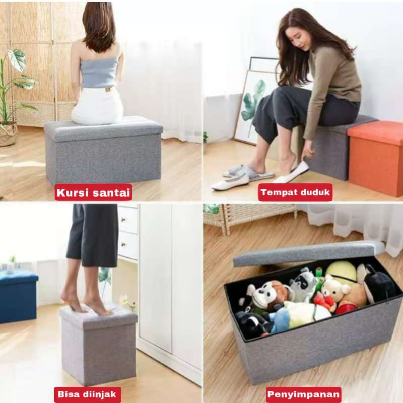 Jual Dejavu Storage Box Organizer Kursi Lipat Tempat Bangku Bangku ...