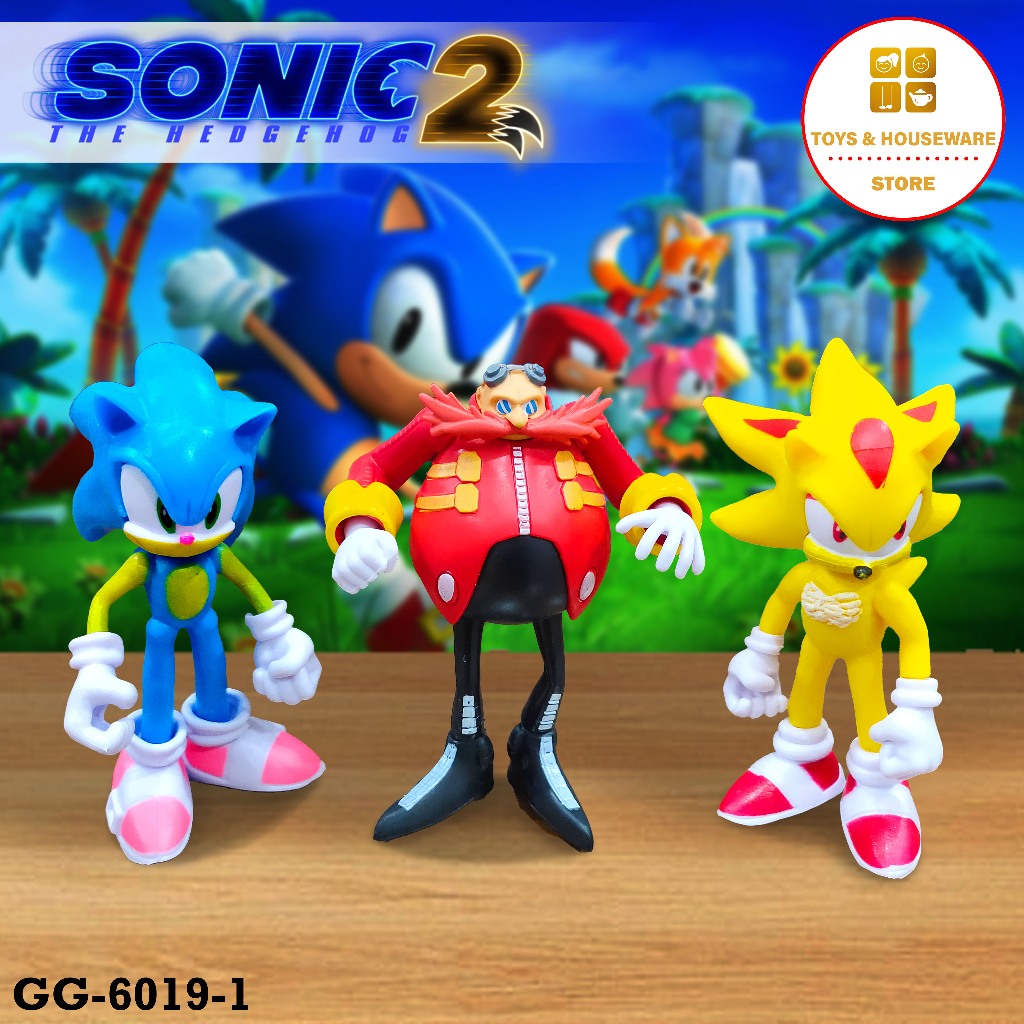 Jual Mainan Figure - Sonic The Hedgehog 3 Karakter GG-6019-1 | Shopee ...