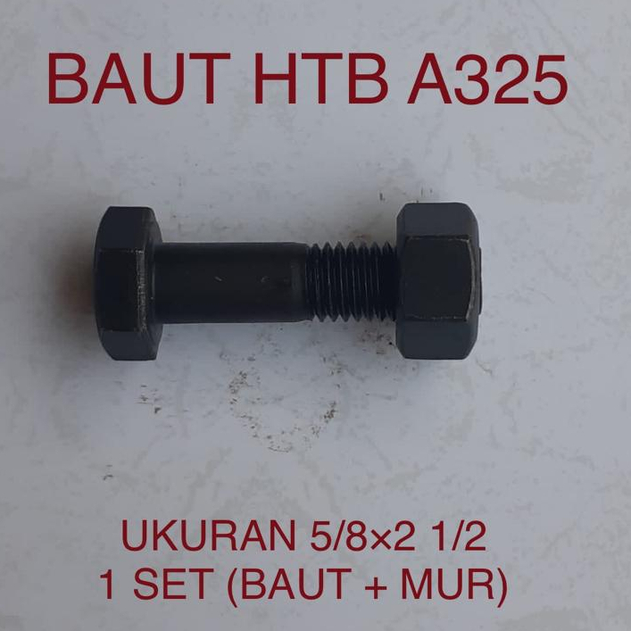 Jual BAUT MUR HTB A325 UKURAN 5/8 X 2 1/2 (KUNCI 27) | Shopee Indonesia