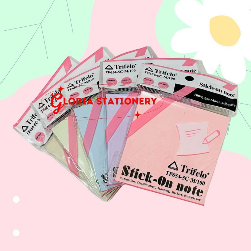 Jual TRIFELO Stick on note TF 654-5C-M/100/ Stick on note warna Trifelo ...