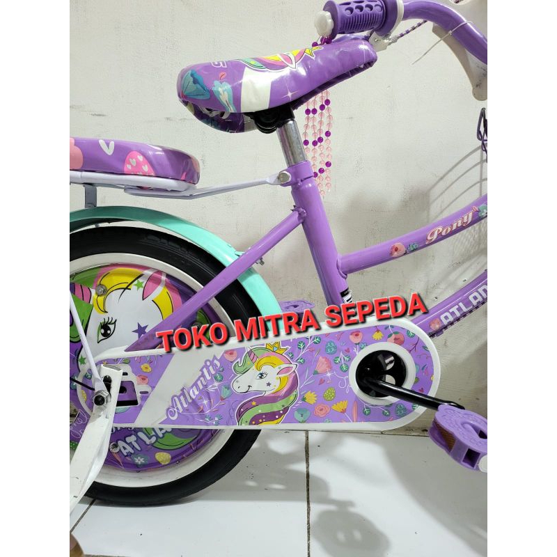 Jual Sepeda Anak Perempuan 5 Tahun Atlantis Kuda Pony 16 Inch Sepeda ...