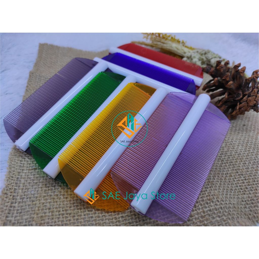 Jual SAE - SISIR SERIT KUTU RAMBUT TULANG PLASTIK WARNA WARNI / SISIR ...