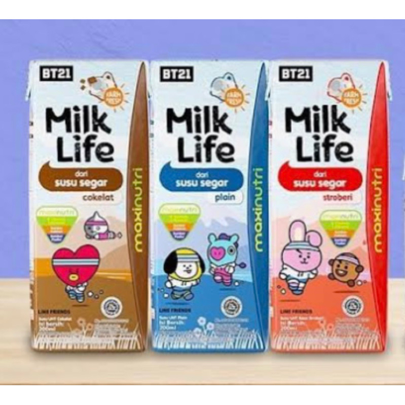 Jual BT21 MILK LIFE SUSU UHT 200ml | Shopee Indonesia
