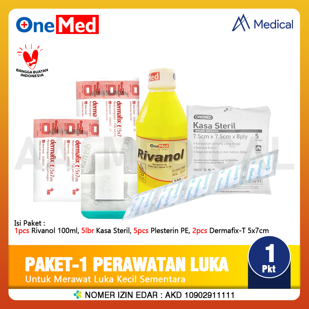 Jual PAKET PERAWATAN LUKA Betadine Rivanol Kasa Perban Steril Hidrofil ...