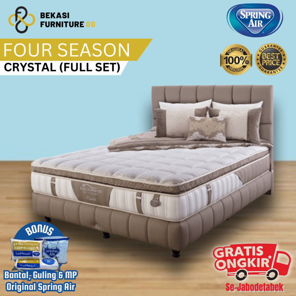 Jual FULL SET Kasur Spring Air Spring Bed Four Seasons CRYSTAL | Shopee ...