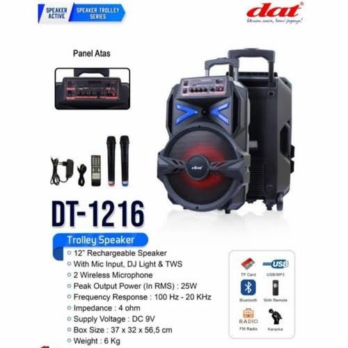 Jual SPEAKER PORTABLE DAT DT 1216 12 INCH MEETING DAT DT1216 ORIGINAL ...