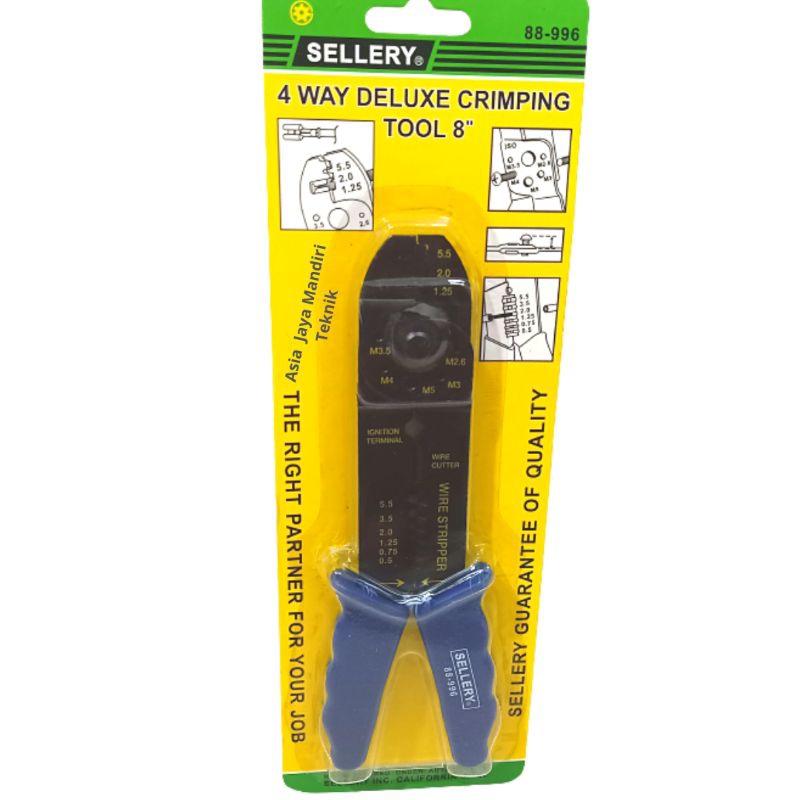 Jual TANG KABEL SKUN SELLERY / SELLERY 4 WAY DELUXE CRIMPING TOOL 8 ...