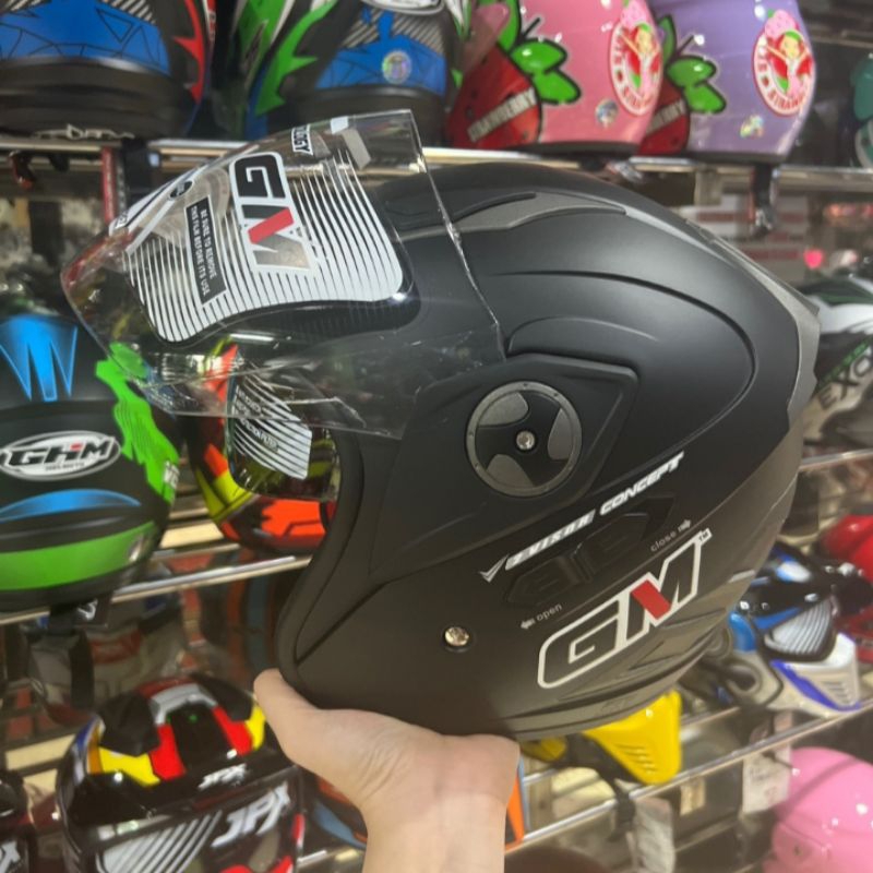 Jual Helm GM Interceptor Hitam Doff | Shopee Indonesia