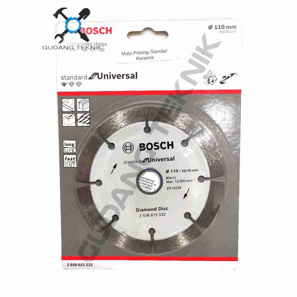 Jual BOSCH Diamond Wheel 4" DRY WET BOSCH / Mata Pisau Potong Keramik ...