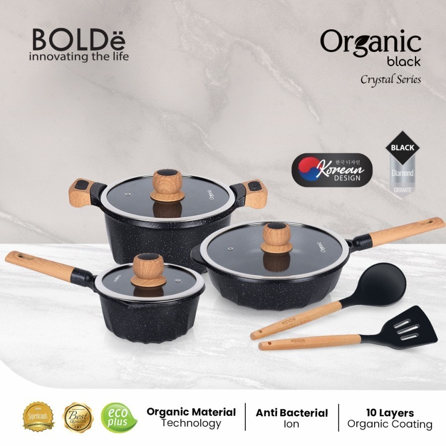 Jual Bolde Organic Black Crystal Series Set 8 Pcs Ori | Shopee Indonesia