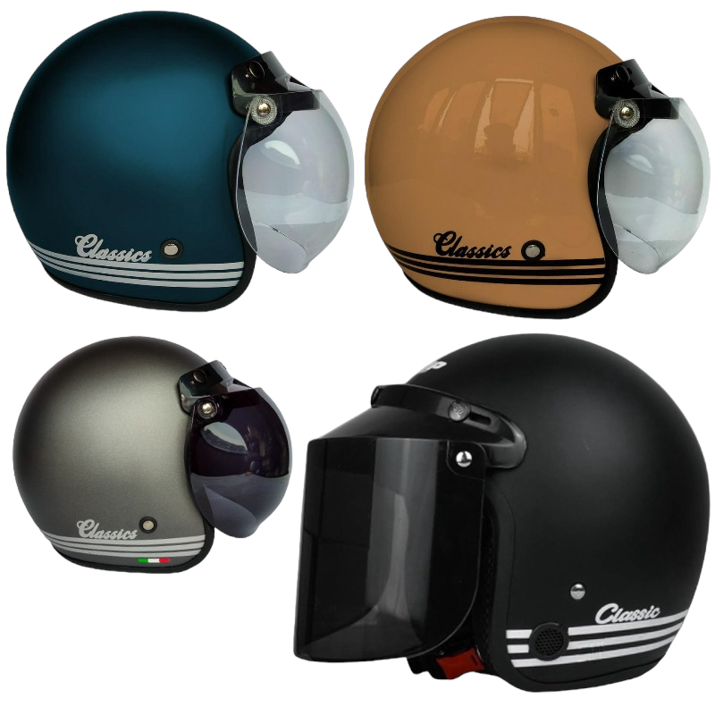 Jual Helm Retro Bogo Classic New Dewasa/Helm Premium SNI -COD | Shopee ...