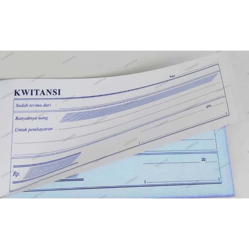 Jual KWITANSI receipt 1/3 FOLIO NCR 2 Rangkap Putih-Biru BUKU BUKTI ...