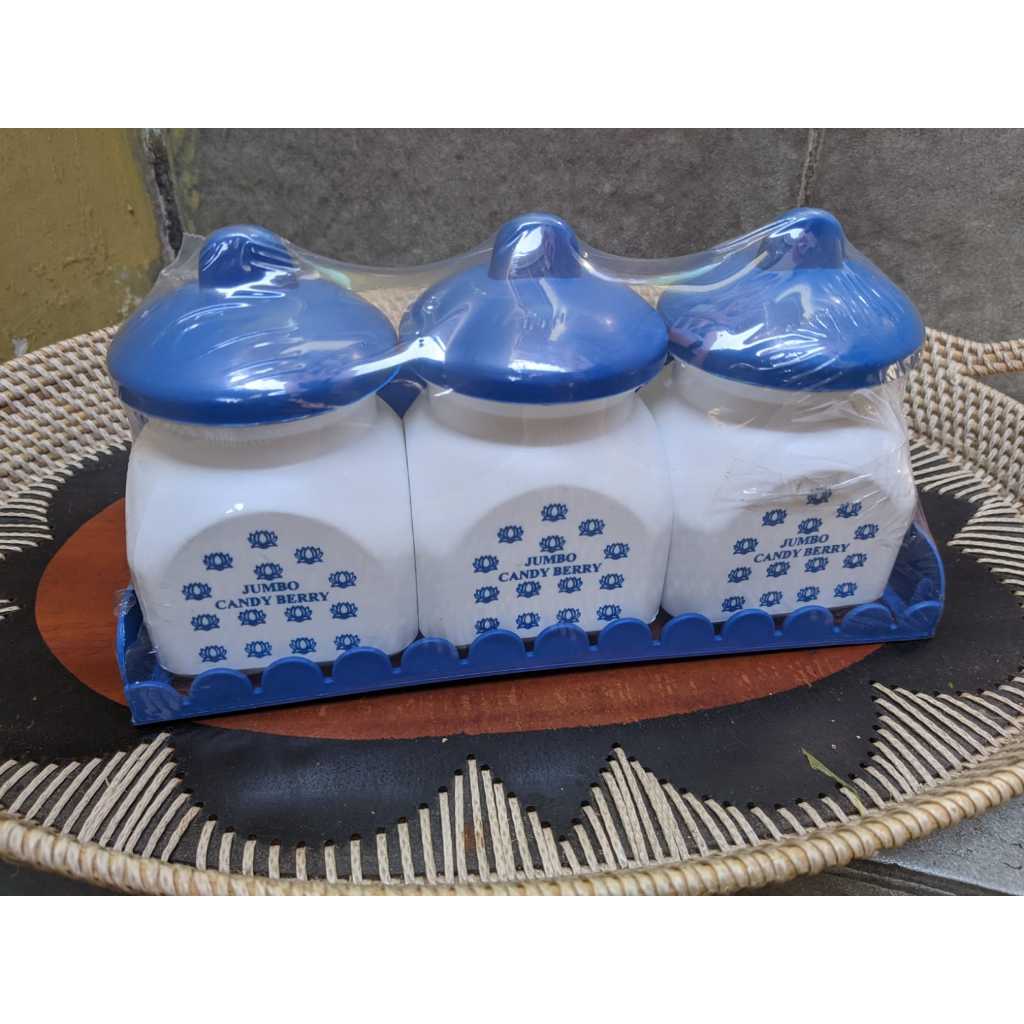 Jual Tempat Bumbu Jumbo Candy Berry 3 Sekat/Kitchen Set Candy Berry ...