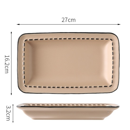 Jual Aesthetic Pastel Rice Bowl Soup Bowl Plate Saucer In Stripe ...