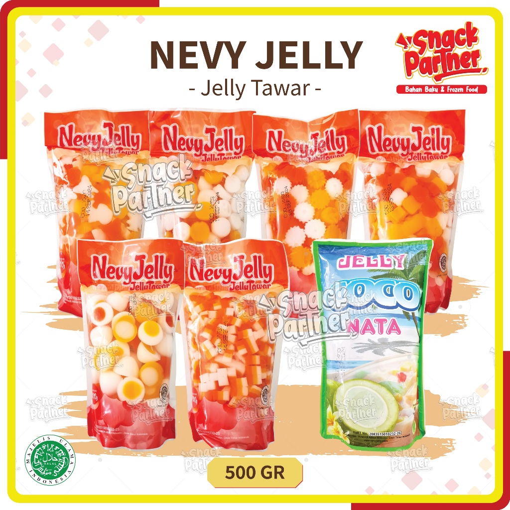 Jual NEVY JELLY 500 GR - Jeli Tawar Motif Aneka Bentuk Kotak Orange ...
