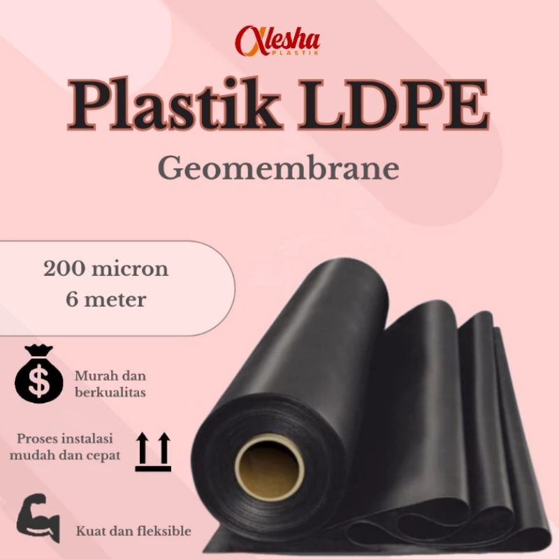 Jual Plastik Hitam LDPE Geomembrane merk Juara lebar 6 meter | Shopee Indonesia