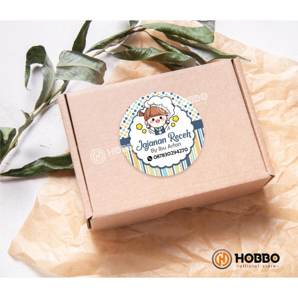Jual Cetak Sticker kemasan Makanan- Sticker Catering + Cutting Ukuran ...