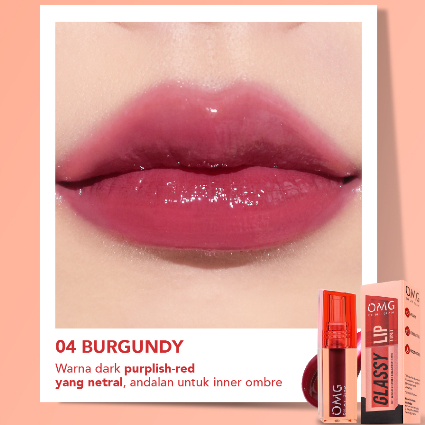 Jual OMG OH MY GLAM GLASSY LIP TINT - Lip Tint Warna Intense Tahan 12 ...