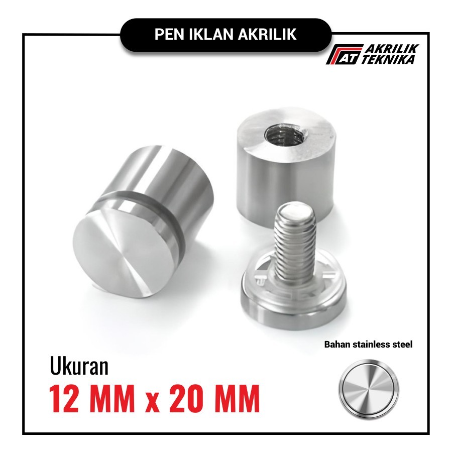 Jual PEN IKLAN 12X20 STAINLESS / BAUT AKRILIK / BAUT KACA SIGN BOARD ...