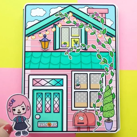 Jual Mainan edukasi Toca Boca Green House Mainan bongkar Pasang paper ...