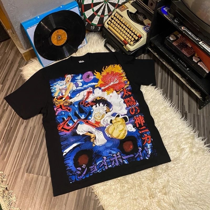 Jual Kaos Bootleg Gear 5 Luffy VS Kaido | Shopee Indonesia