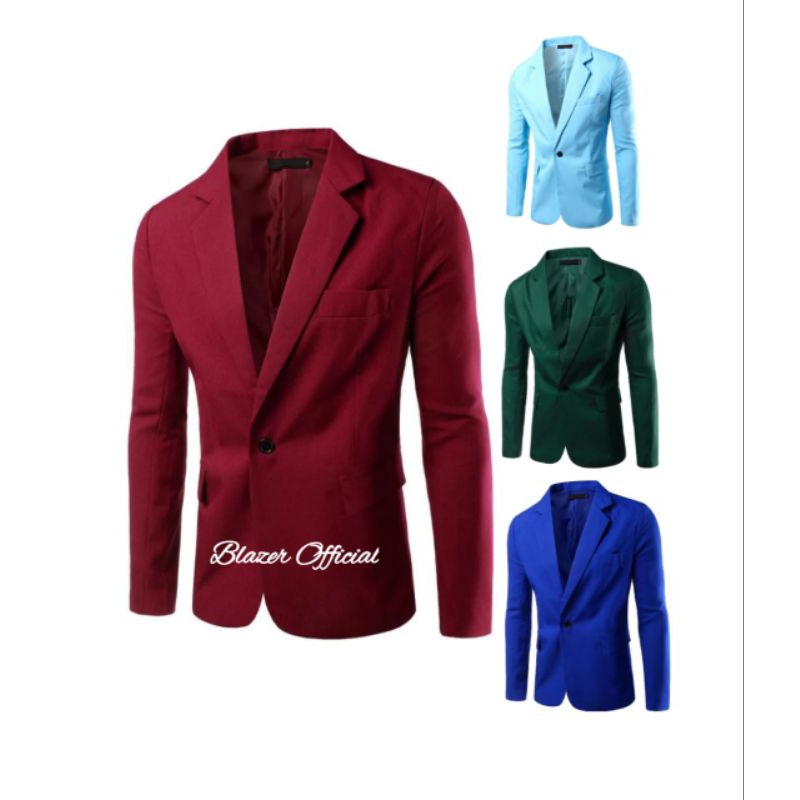 Jual Jas - Jas pria merah / Jas blazer biru BCA / Jas formal biru muda / hijau botol | Shopee ...