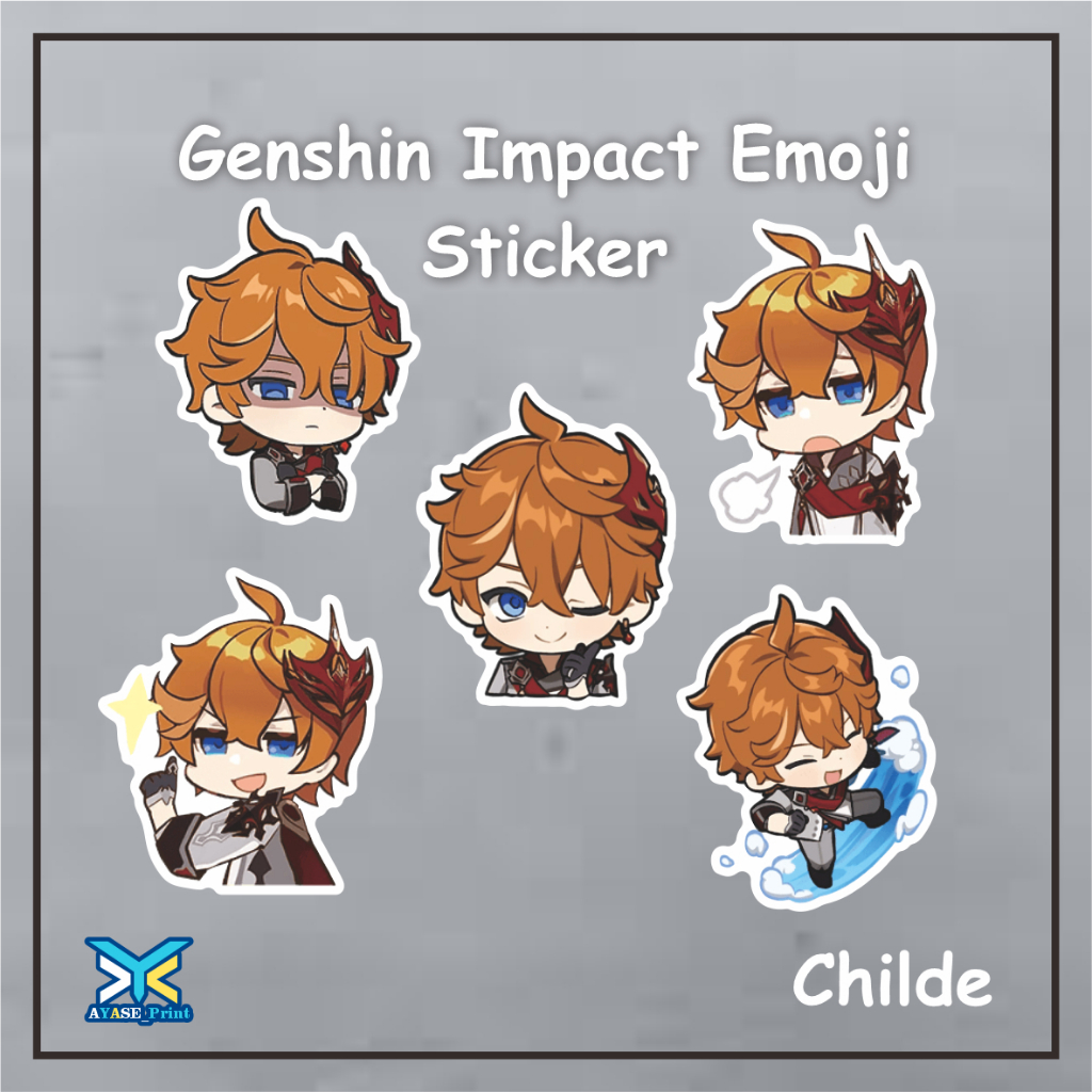 Jual Sticker Genshin Impact Emoji Sticker Vinyl | Stiker Set Genshin ...