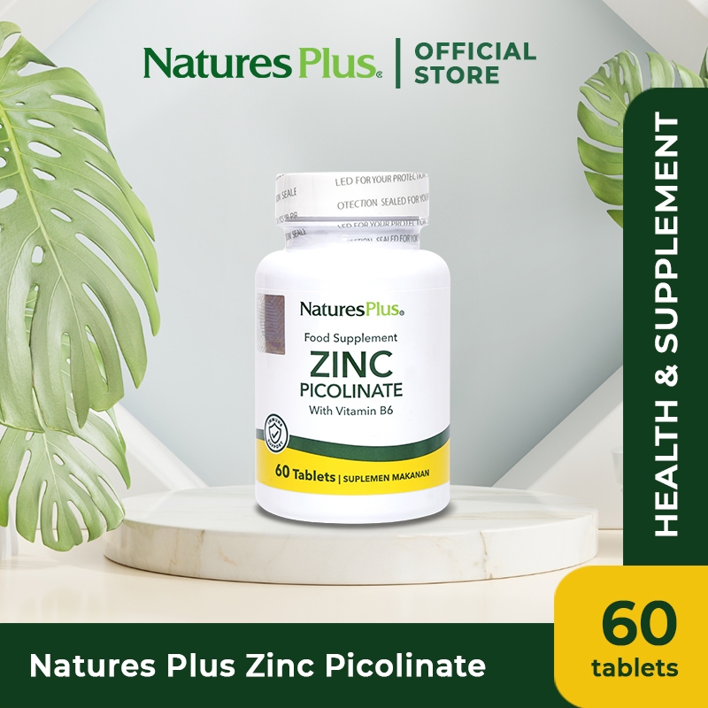 Jual Natures Plus Zinc Picolinate - 60 Tablets | Shopee Indonesia