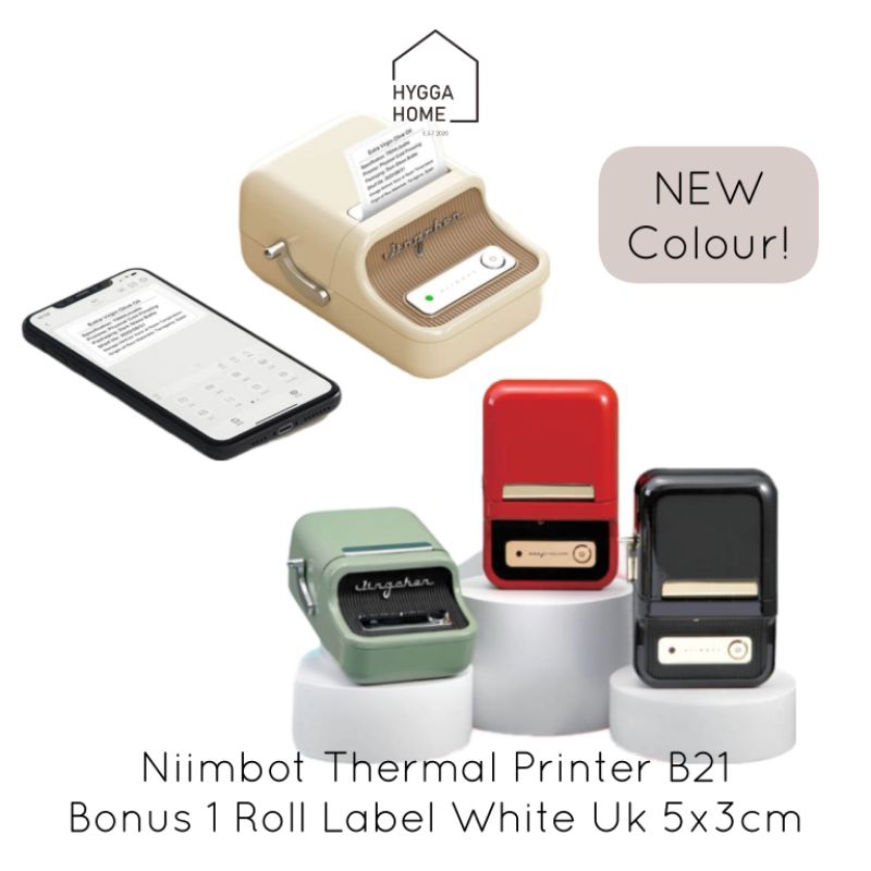 Jual Hygga Home Niimbot B21 Mini Wireless Portable Label Thermal Printer | Shopee Indonesia