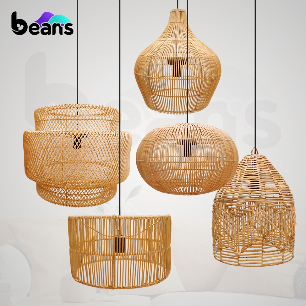 Jual Beans Lampu Gantung Rotan - Hanging Lamp - Pendant Lamp - Lampu ...