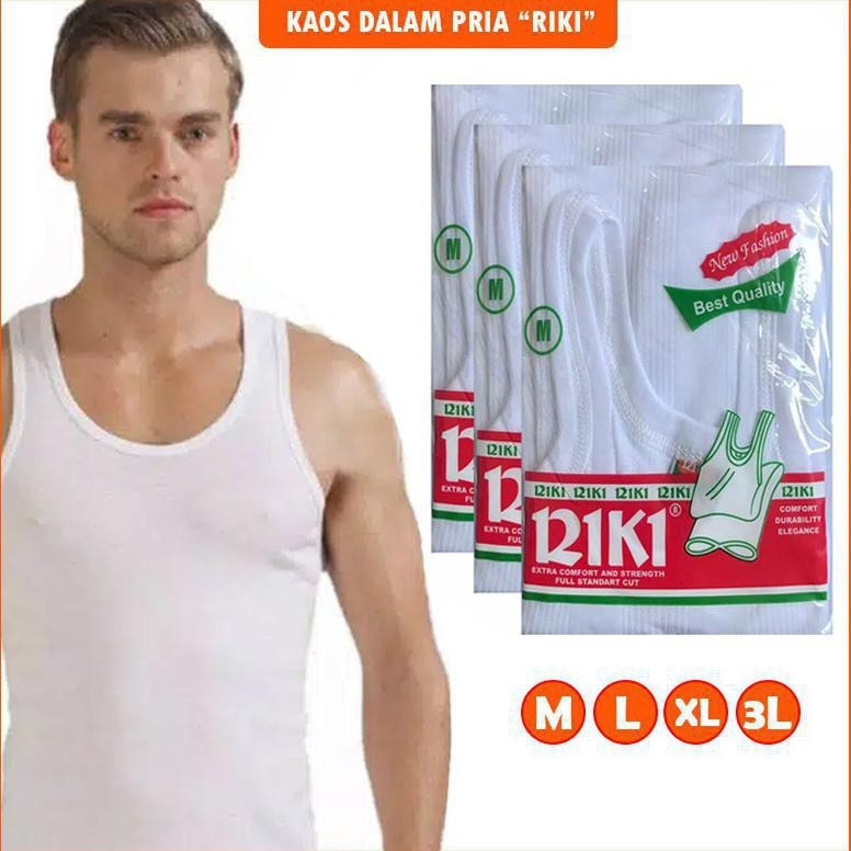 Jual Singlet Pria Dewasa RIKI Atasan Kaos Dalam Pria Ukuran M L XL XXL ...