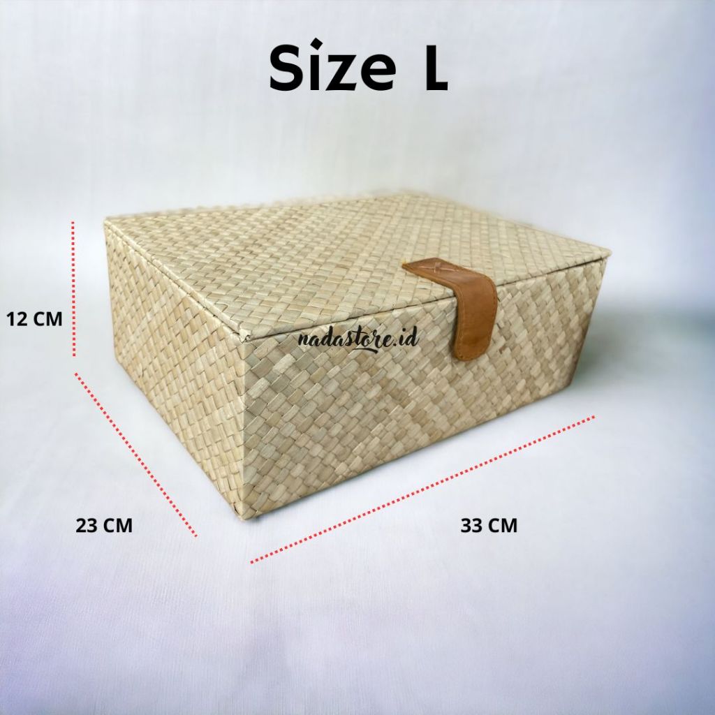 Jual Box Tutup Pandan / Keranjang Hampers Anyaman Serat Tali Pandan ...