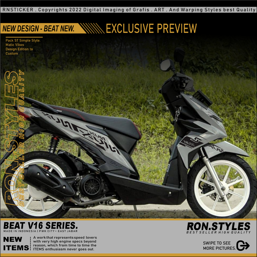 Jual BTV16 CUTTING STICKER STRIPING BEAT NEW 2017-2019 STRIPING VARIASI ...