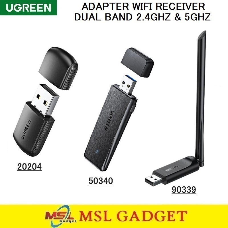 Jual UGREEN Adapter Dongle WiFi Wireless Receiver AC650 AC1300 Dual ...