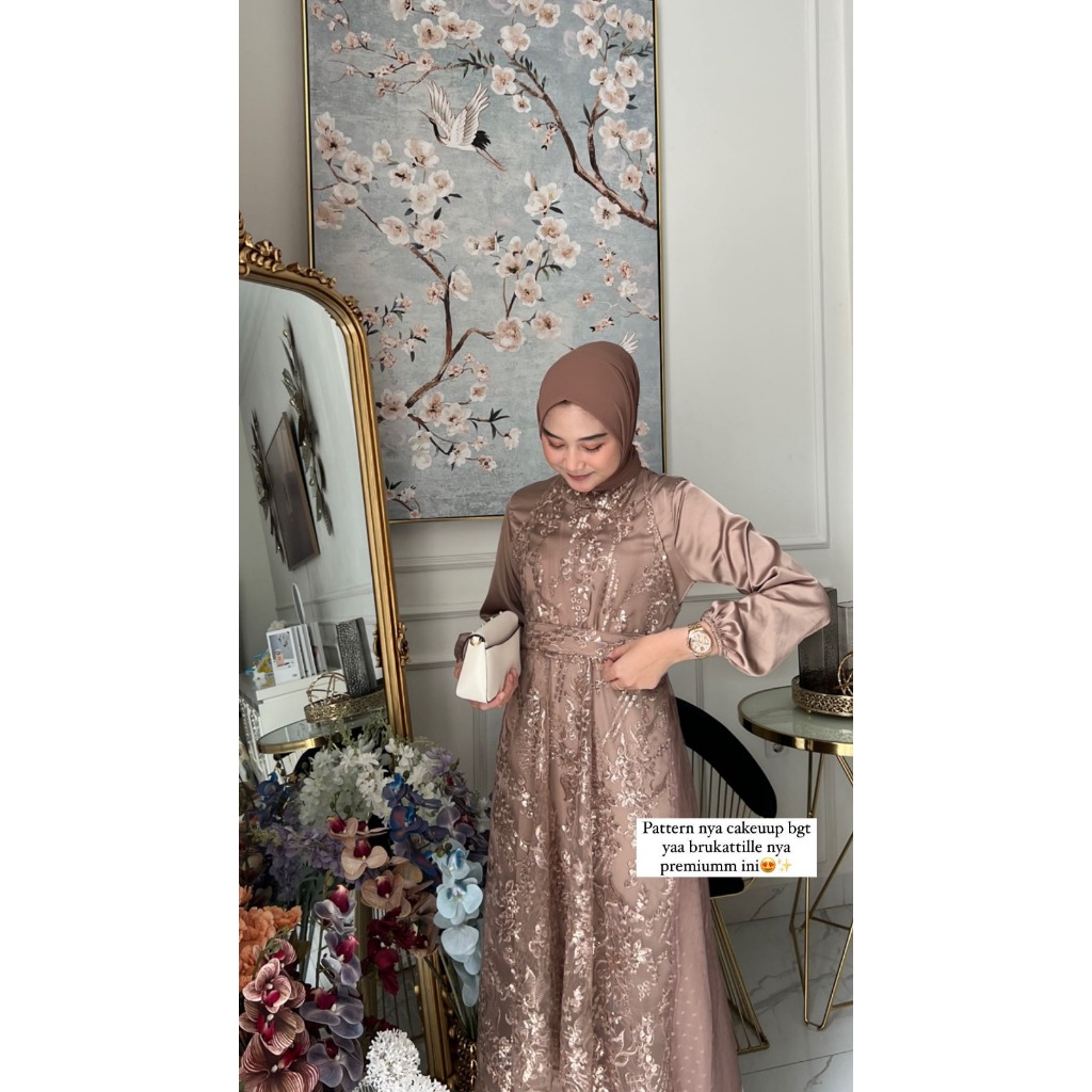 Jual Celsay dress kondangan gamis brukat terbaru gaun kondangan muslimah maxi dres wanita muslim ...