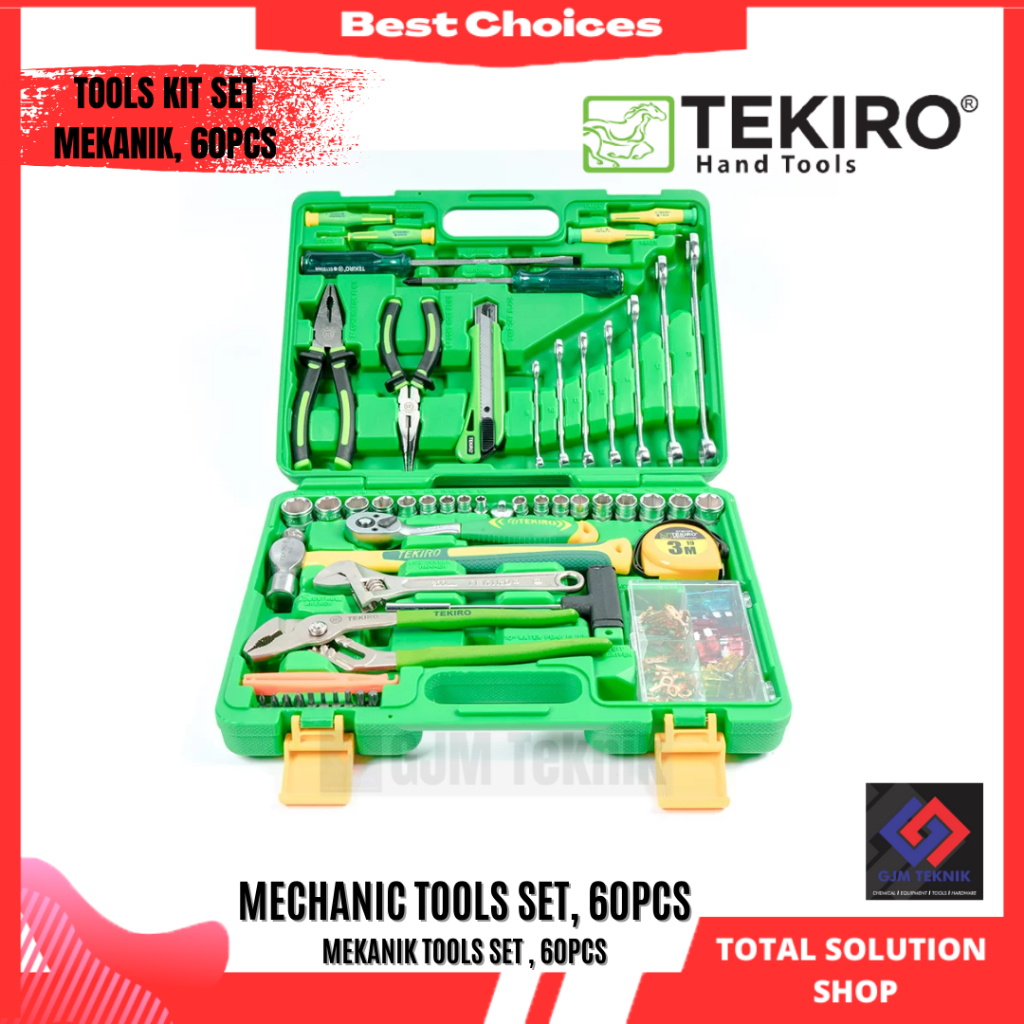 Jual TEKIRO MECHANIC TOOL SET-60 PCS LENGKAP | Shopee Indonesia