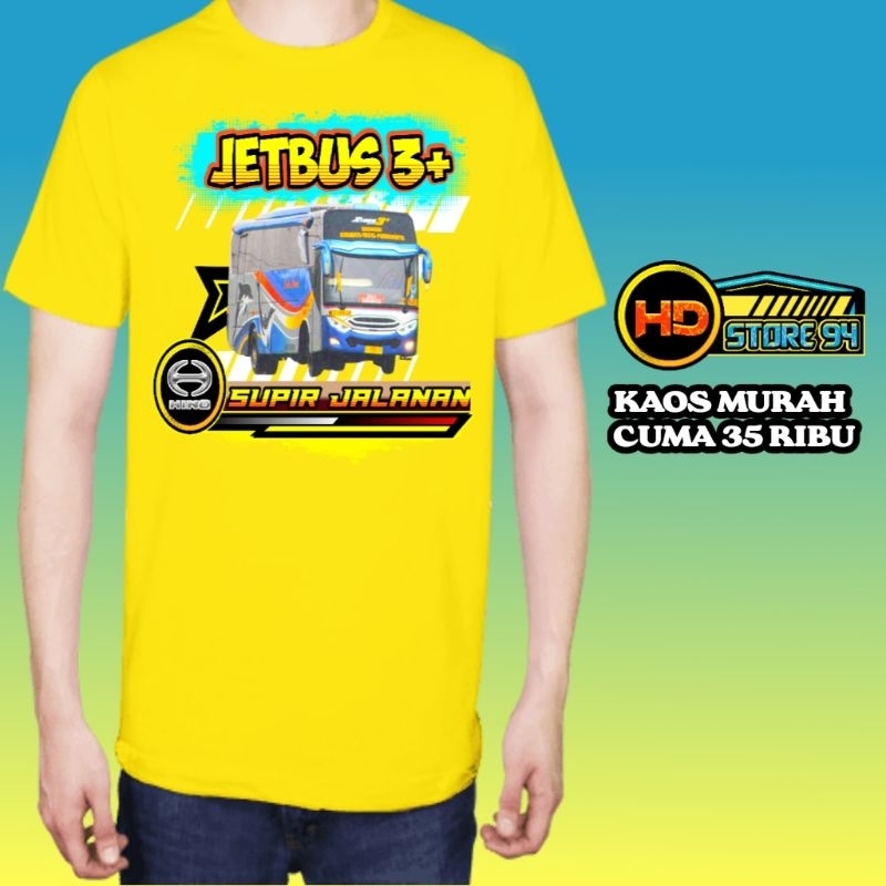 Jual Baju Bus Kaos Pria Dewasa Jetbus 3+ Termurah Sumber Selamat,,Dan ...