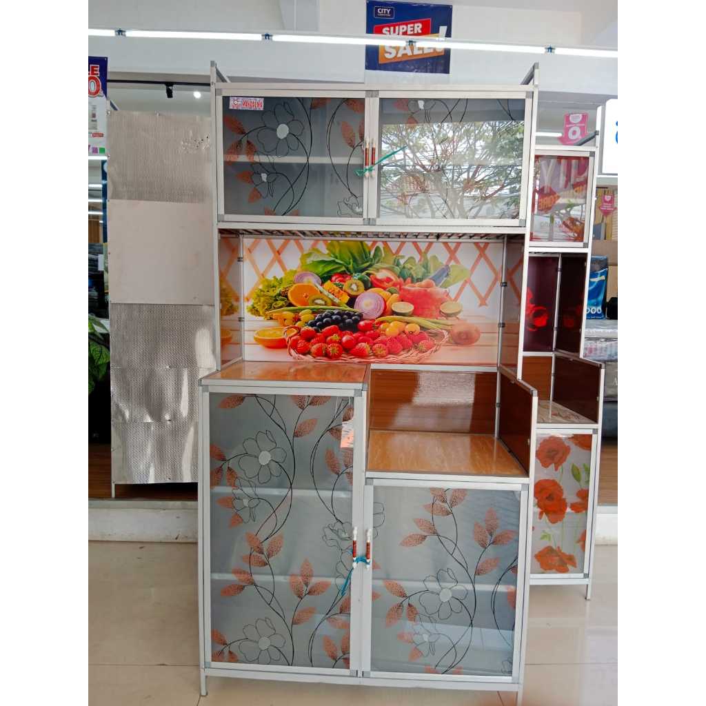 Jual RAK PIRING DAPUR KITCHEN SET PORTABLE ALUMINIUM MANDALIKA MURAH ...