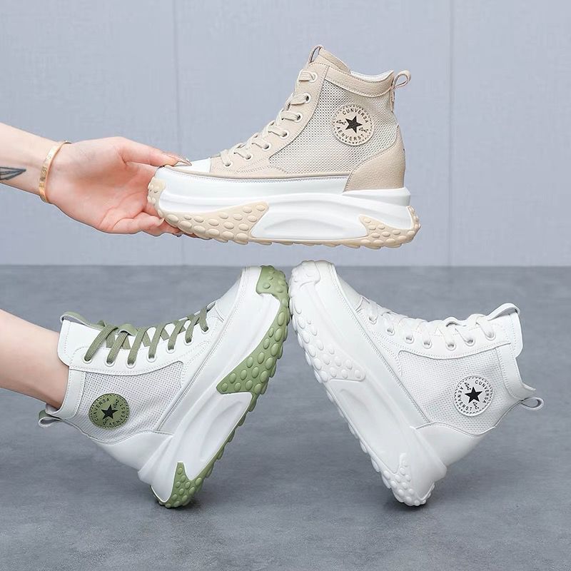 Jual Sepatu sneakers Boots Wanita Korea High shoes casual CV03 | Shopee ...