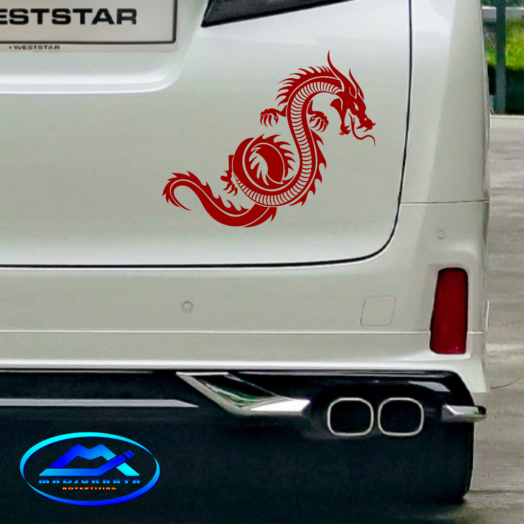Jual STICKER NAGA TERBANG PINTU BAGASI MOBIL CUTTING STIKER CUSTOM ...