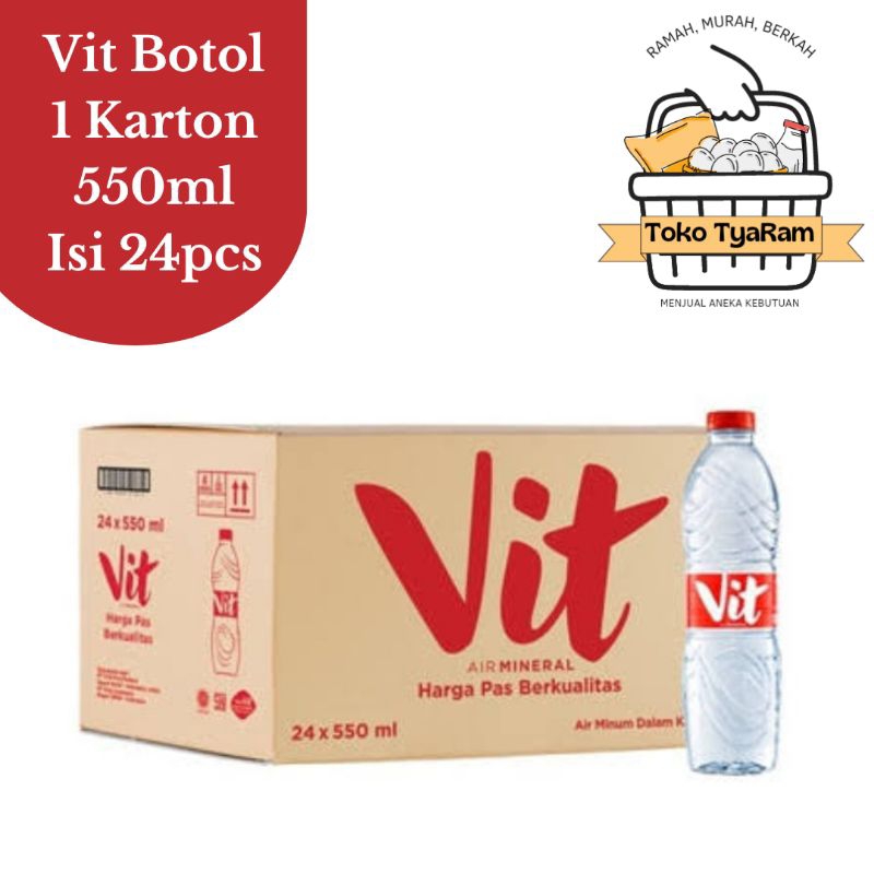 Jual VIT Air mineral 550ml/vit botol 550ml isi 24 botol/VIT BOTOL 550ML ...