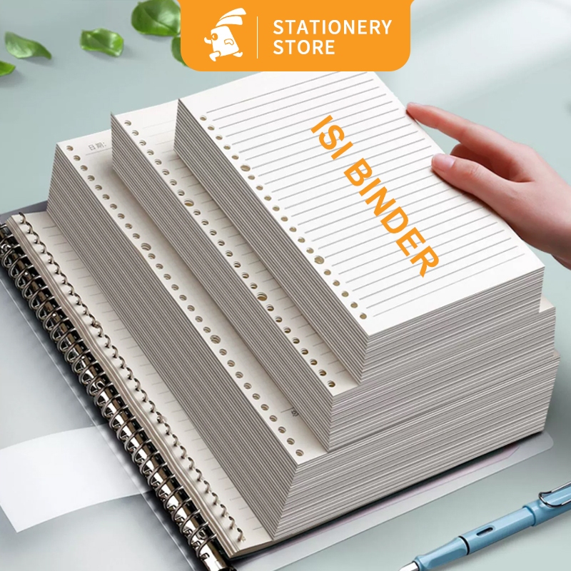 Jual A7/A6/A5/B5 Loose Leaf Kertas File isi Binder, 20 Holes A5 ,26 Holes B5, Bahan Bookpaper 72 ...