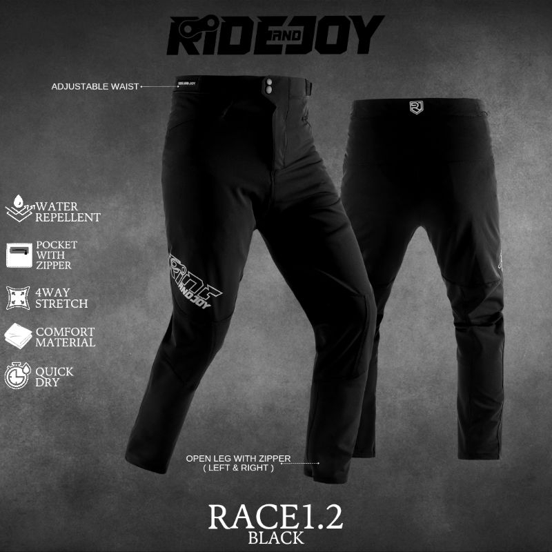 Jual RACE1.2 BLACK - Celana Olahraga sepeda MTB gunung Pria Wanita NON ...