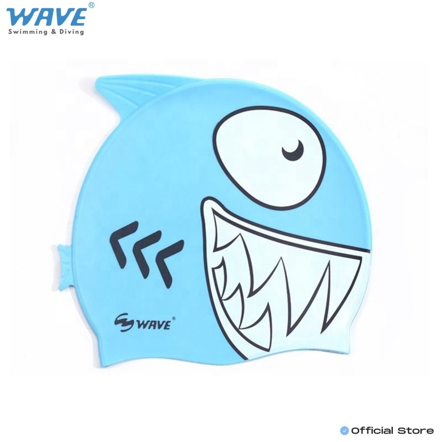 Jual 4608 cap swimming kids children WAVE - topi renang - blue lite ...