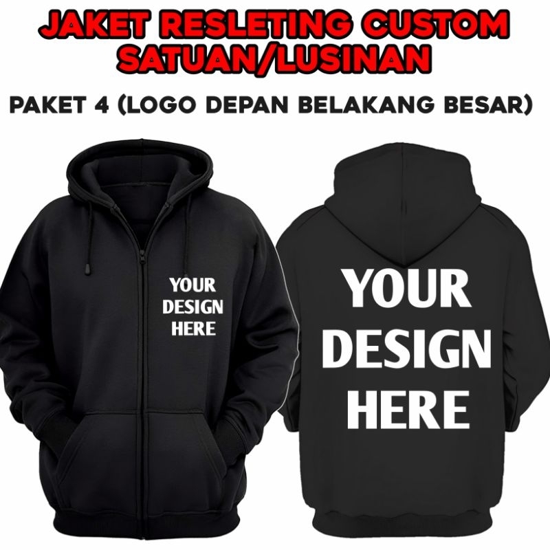 Jual jaket custom pakai resleting satuan hoodie custom satuan design suka suka | Shopee Indonesia