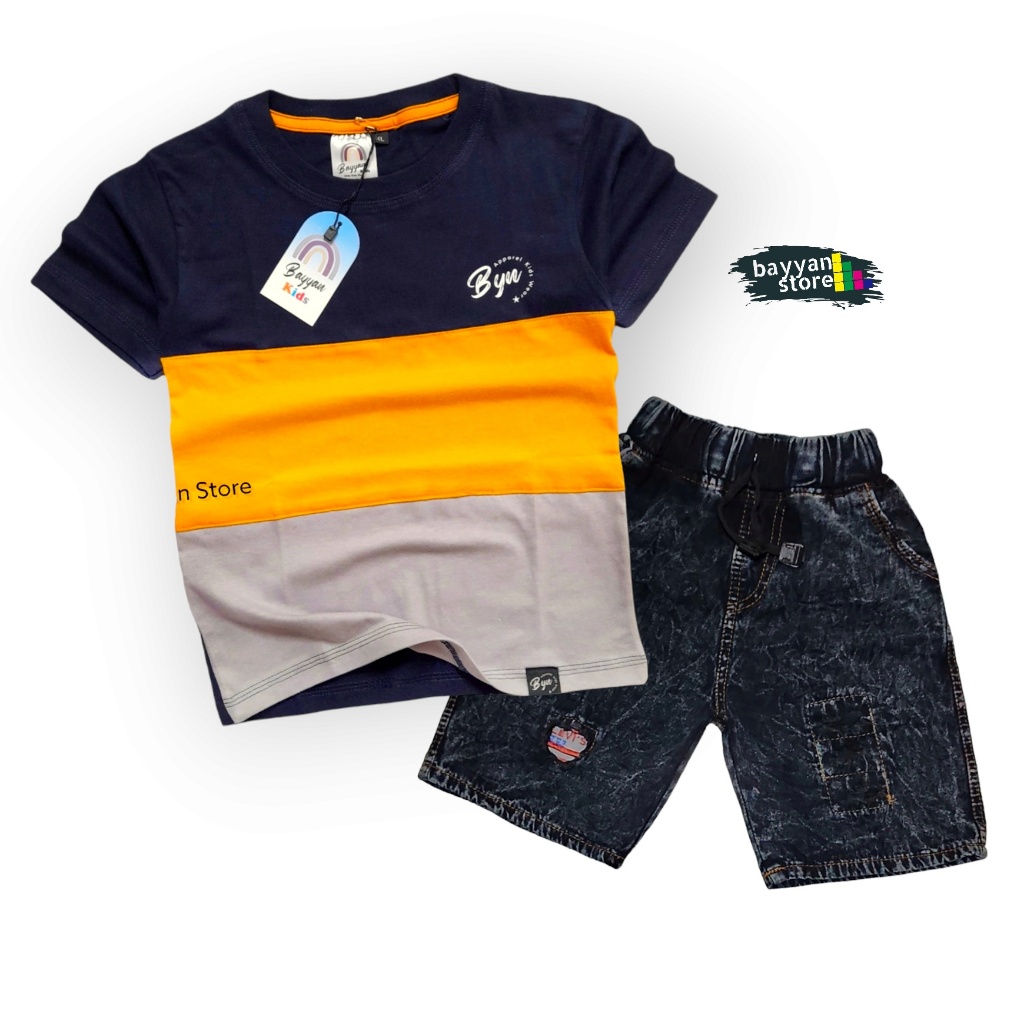 Jual Bayyan Stelan Anak Laki Laki Umur 1-8 Tahun Bahan Cotton Premium ...