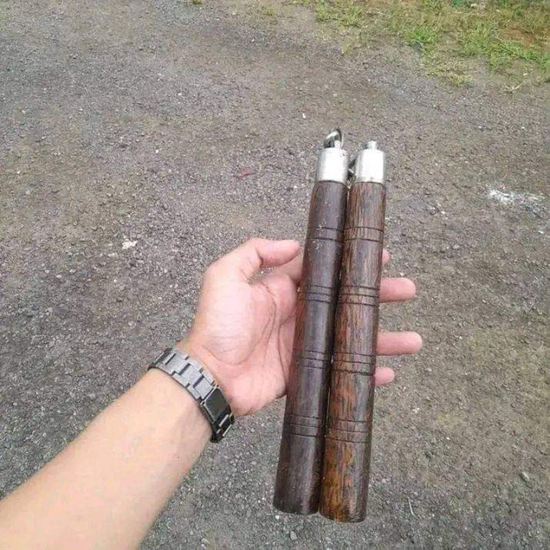 Jual double stick nunchaku kayu ruyung | Ruyung | Nunchaku | | Shopee ...